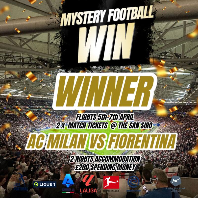 Matthew Rushton Wins a European Trip for Two! - Mystery Football WIN